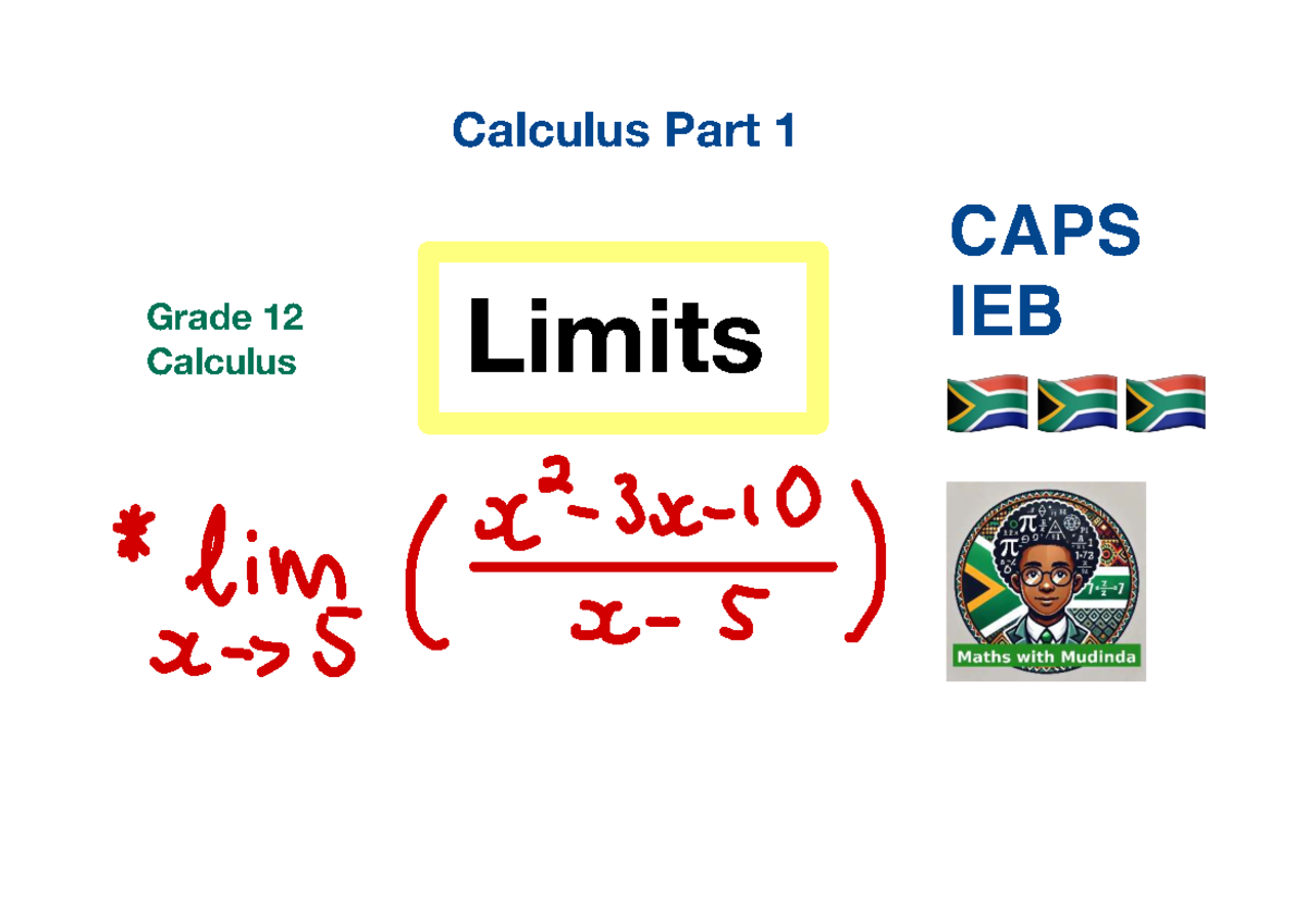 Calculus Part 1: Understanding Limits - Grade 12 (CAPS IEB) - Studocu