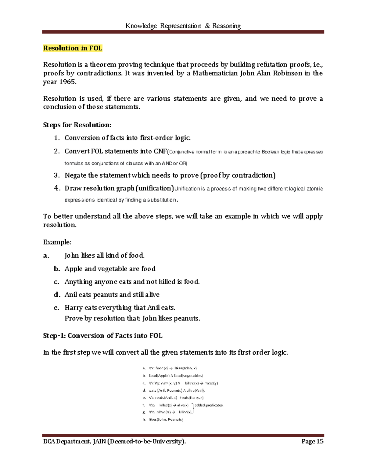 Resolution in FOL and AI Inference Techniques: Overview & Examples ...