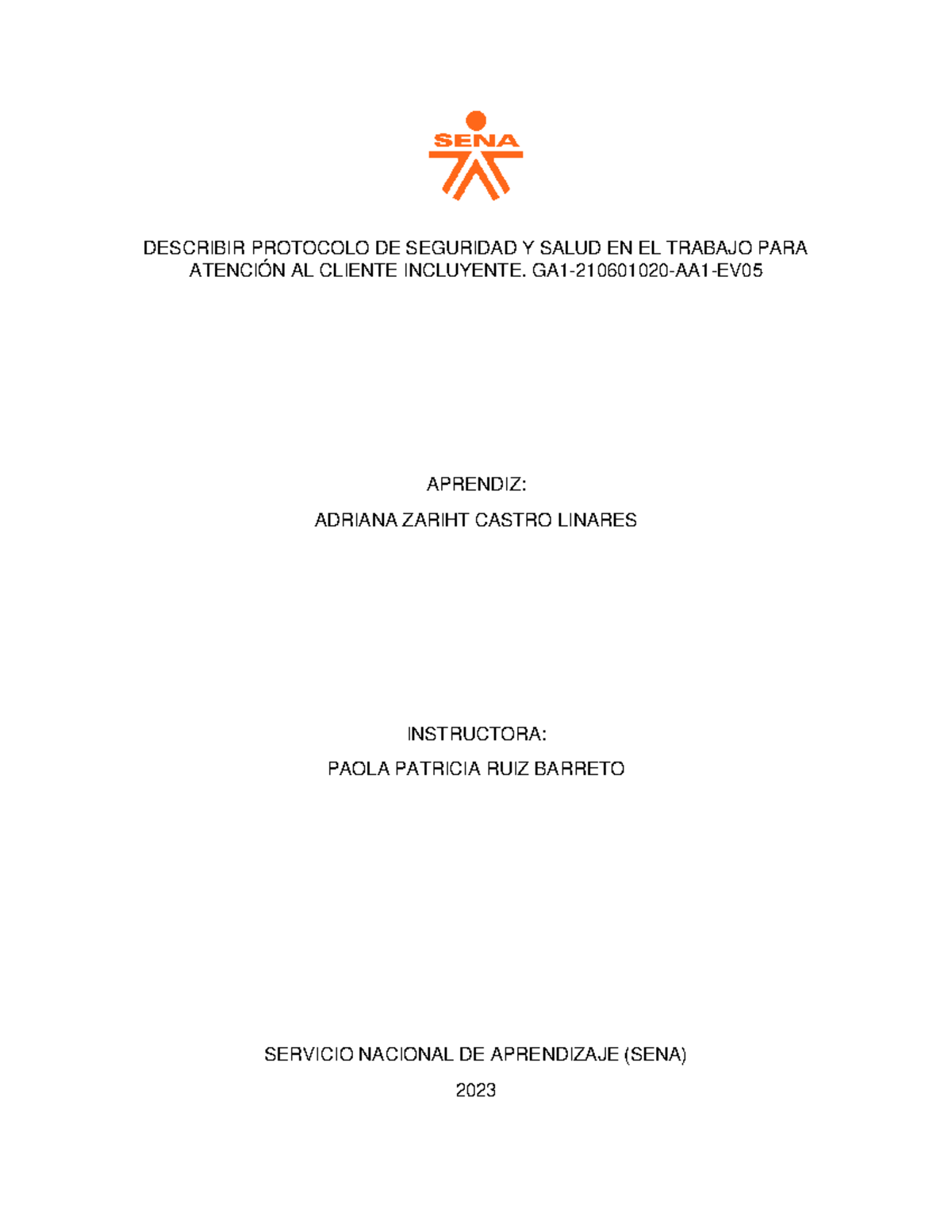 Protocolo de Seguridad y Salud en el Trabajo para Atención al Cliente ...