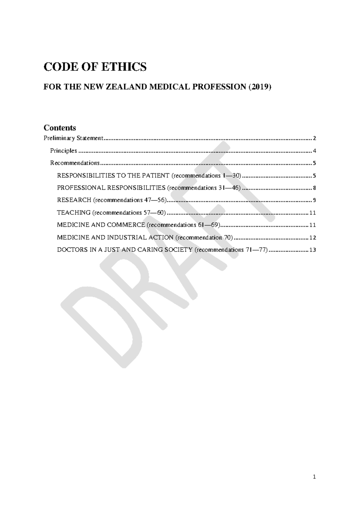 Code of Ethics - Trust in Patient Relationships and Professional ...