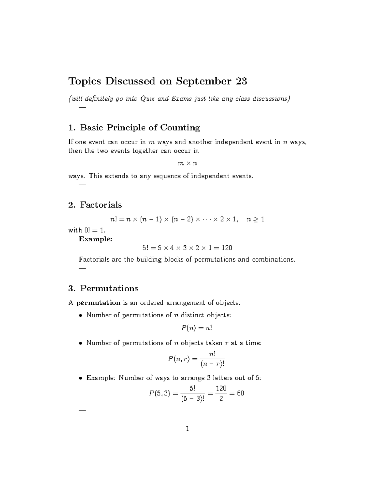Counting Principles and Probability Concepts - MATH 101 Lecture Notes ...
