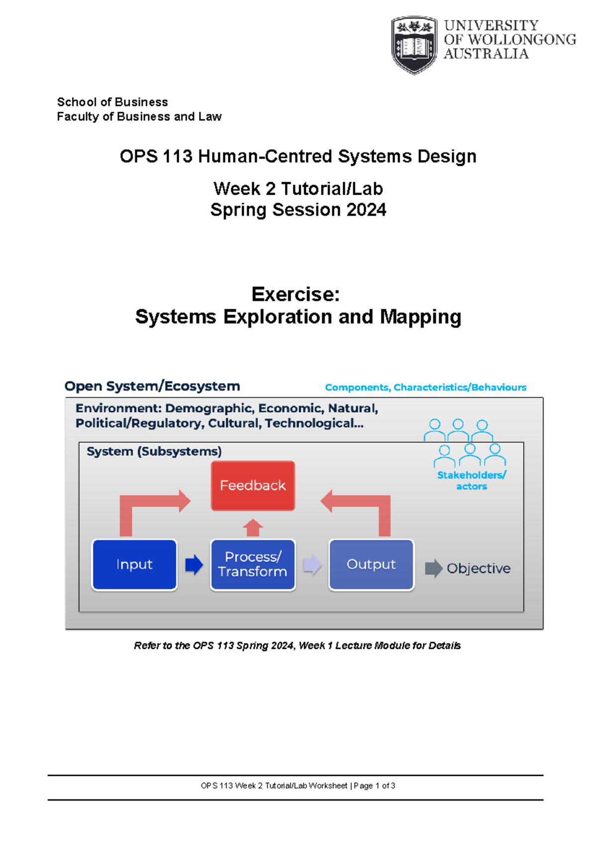 OPS 113 Week 2 Systems Exploration & Mapping Exercise - Studocu