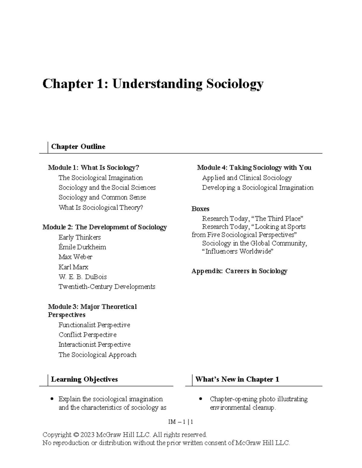 Sociology 101: Chapter 1 Overview and Key Concepts - Studocu