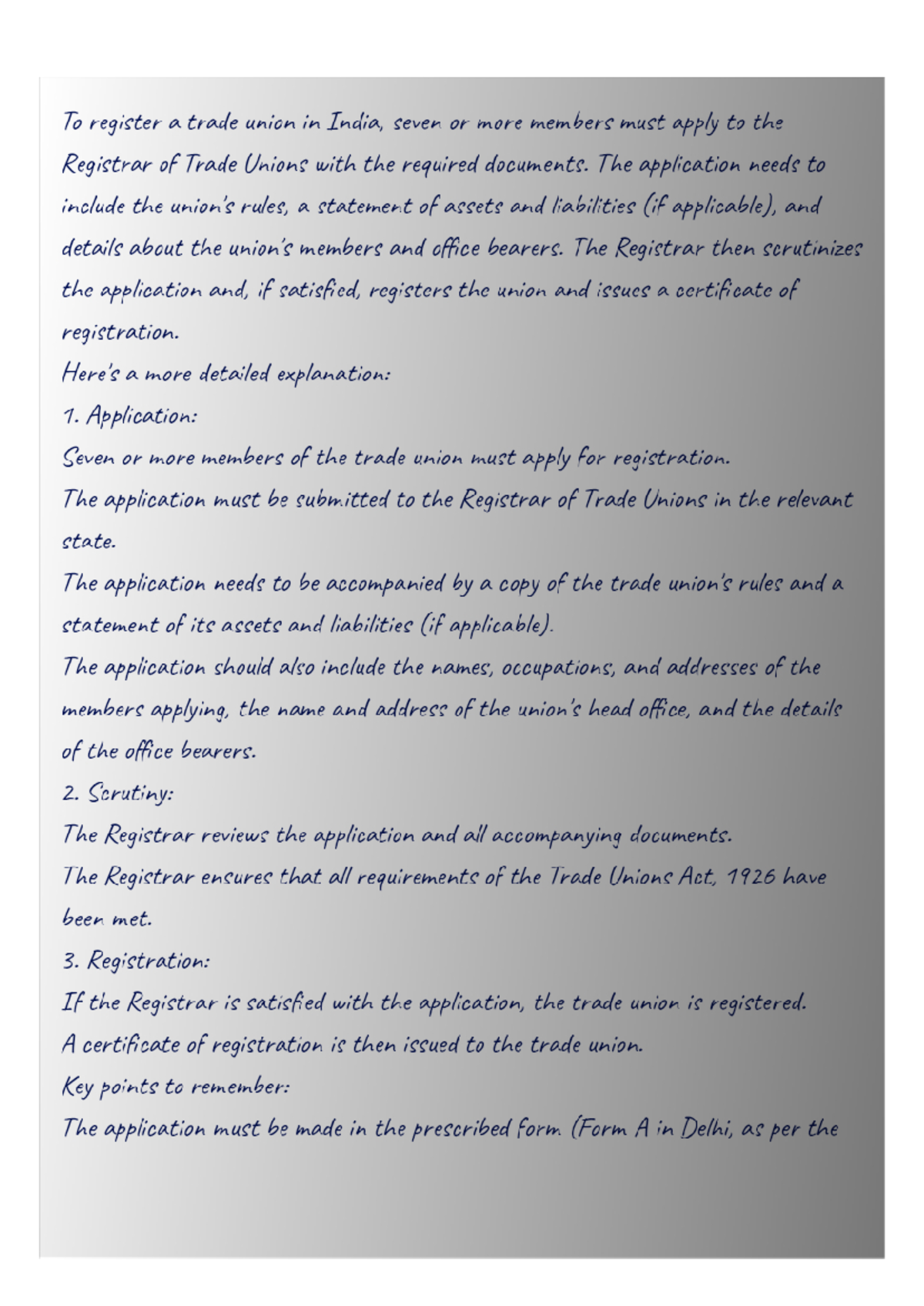Trade Union Registration Process in India: Key Steps and Requirements ...