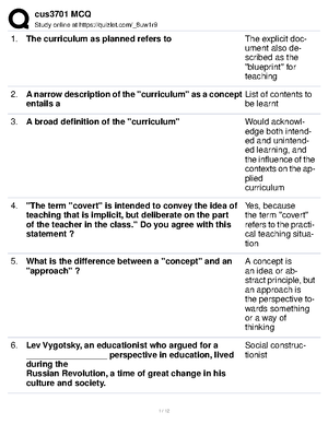 Assessment 1 Quiz Attempt review - Question 1 Correct Mark 2 out of 2 ...