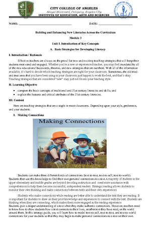 Module 4 Integrating New Literacies in the Curriculum - MODULE 4 ...