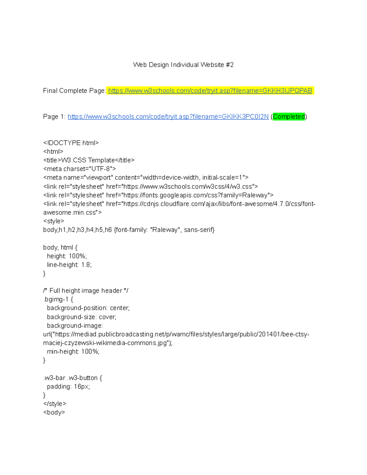 Individual Website Web Design - Web Design Individual Website # Final ...