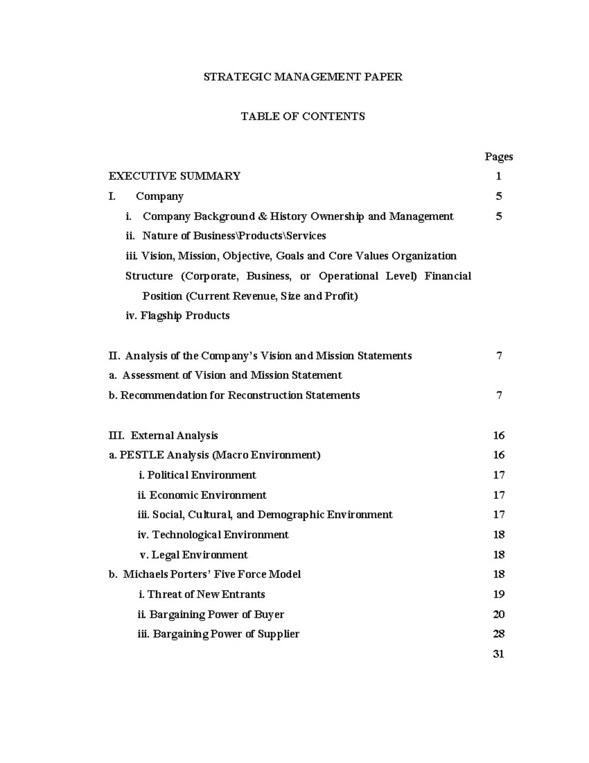 Strategic Management Paper on San Miguel Corp - STRAMA 101 - Studocu