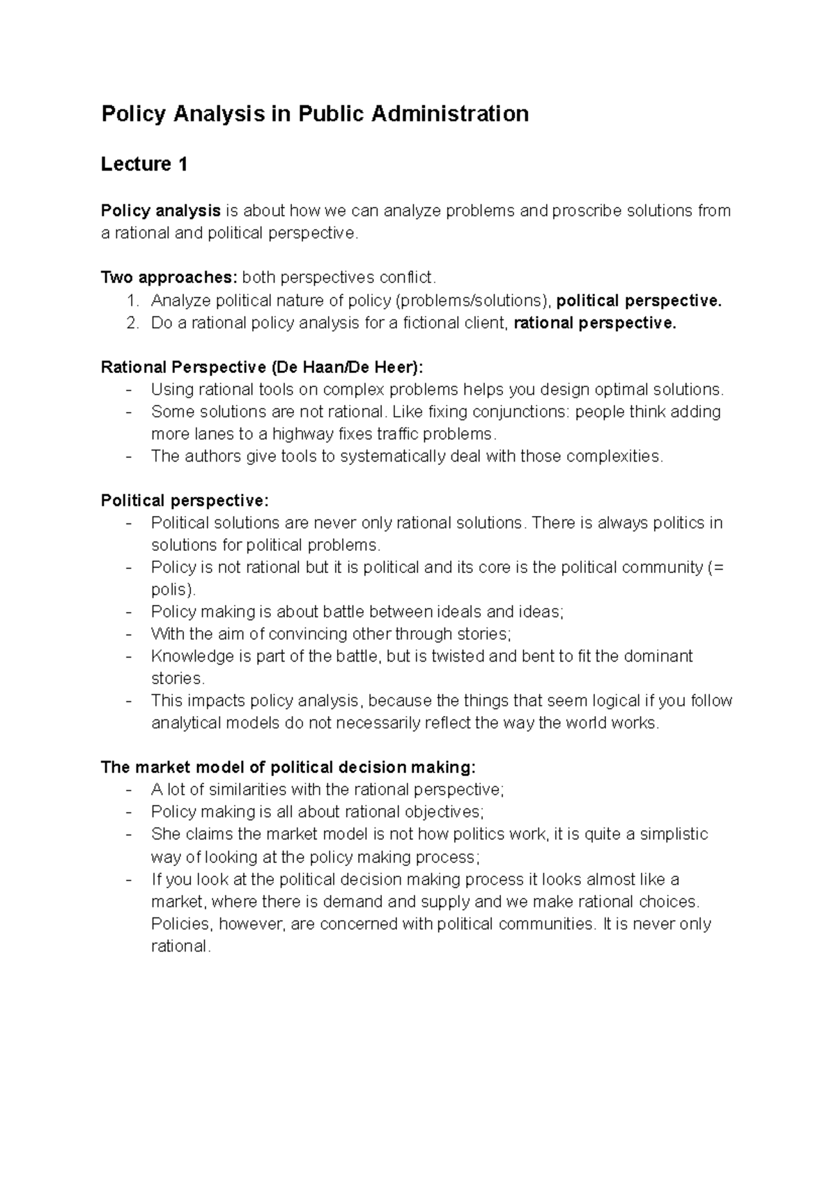 Policy Analysis in Public Administration: A Comprehensive Overview ...