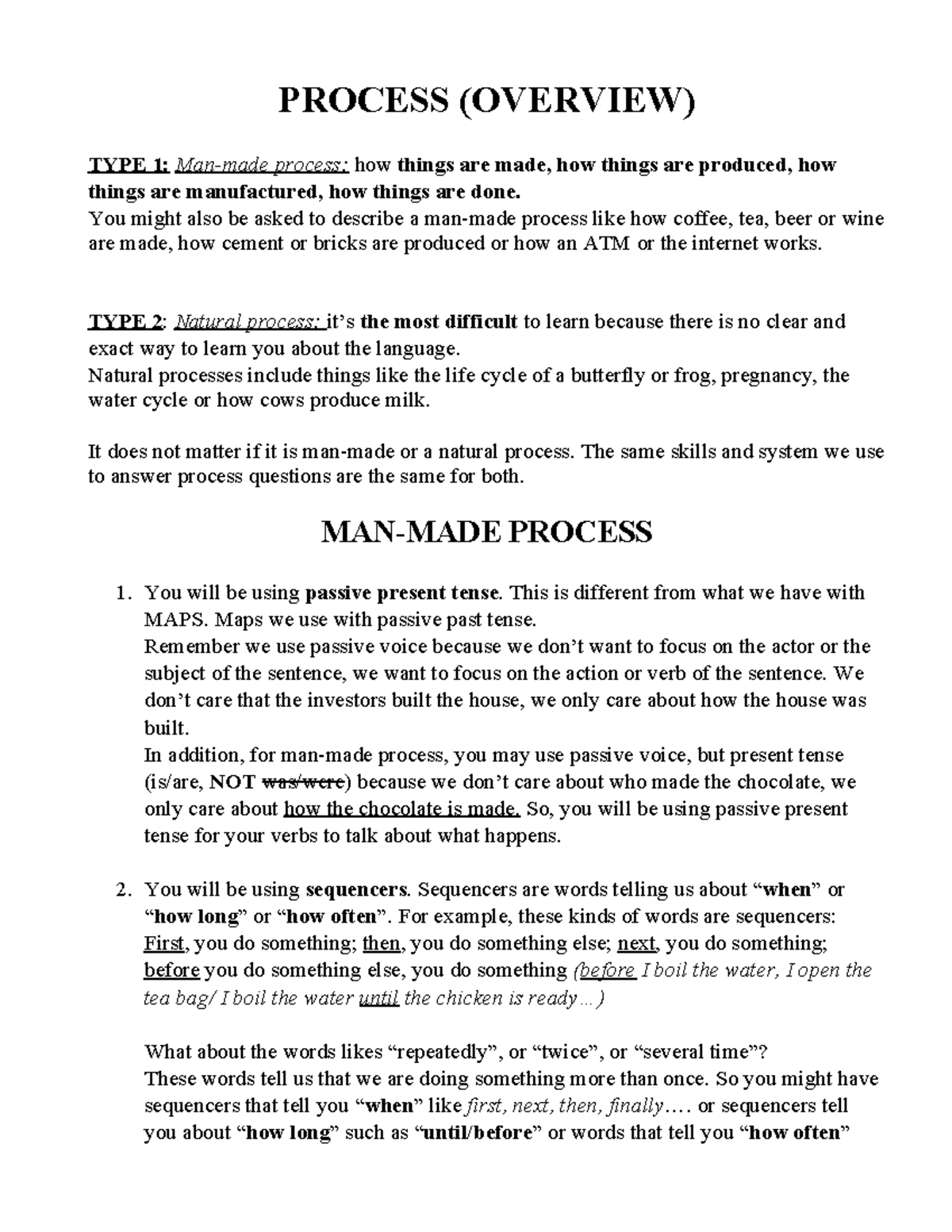 IELTS Writing Task 1: Process Overview and Natural Processes - Studocu