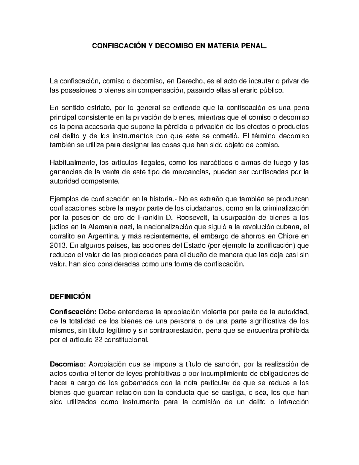 241395126 Confiscación y Decomiso en Materia Penal: Definiciones y ...