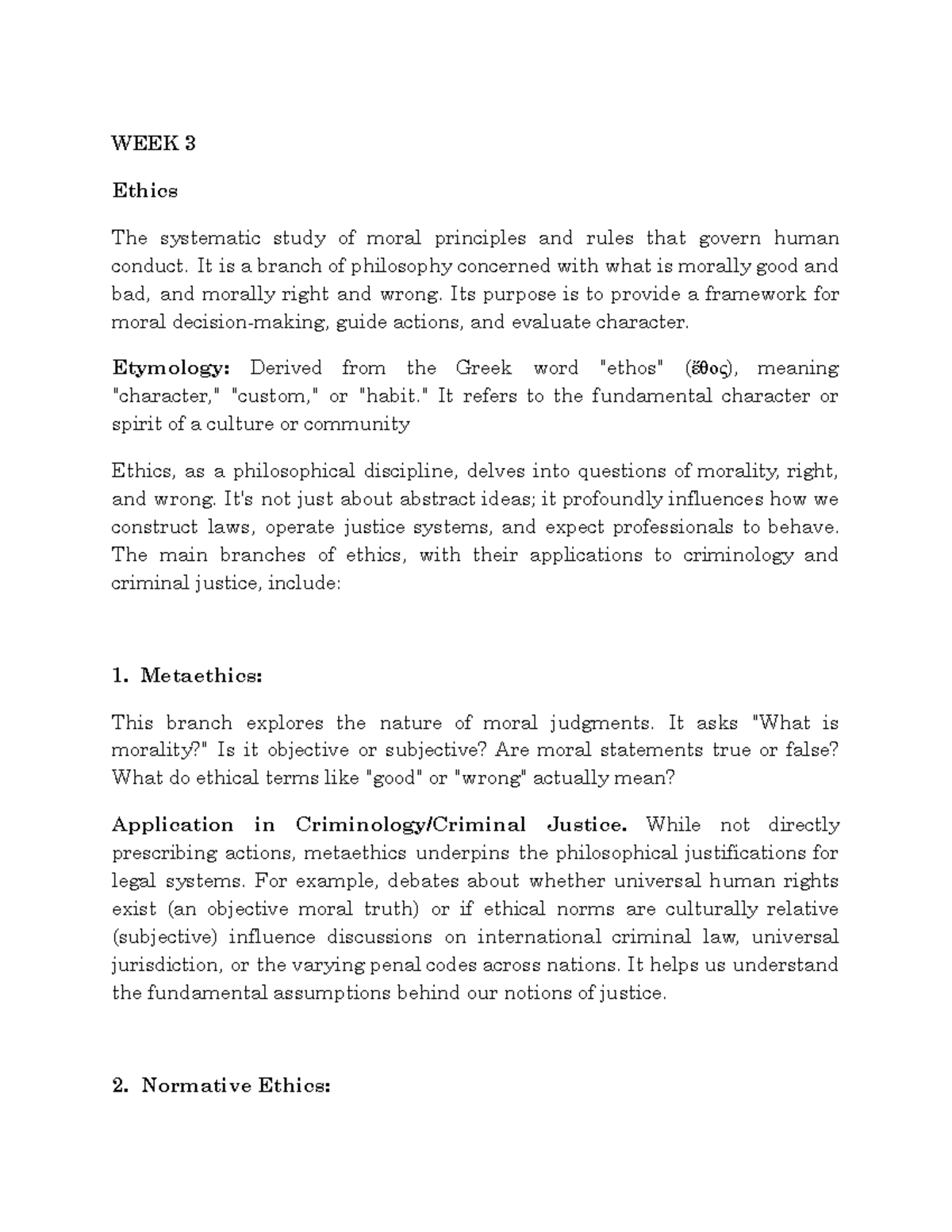 Ethics Modules - Lesson 1: Understanding Moral Principles and Conduct ...