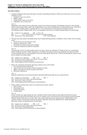 Exam View - Chapter 10 - Test bank - Chapter 10: Parenteral ...