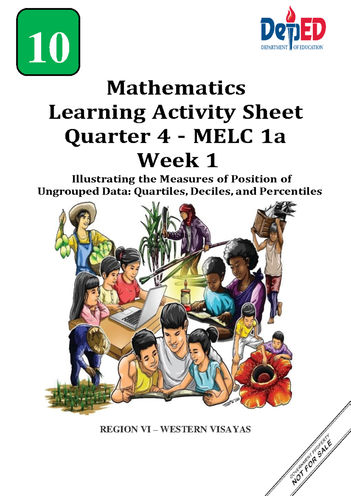 LAS Math Q4 G10 MELC 1a Wk 1: Measures of Position in Ungrouped Data ...