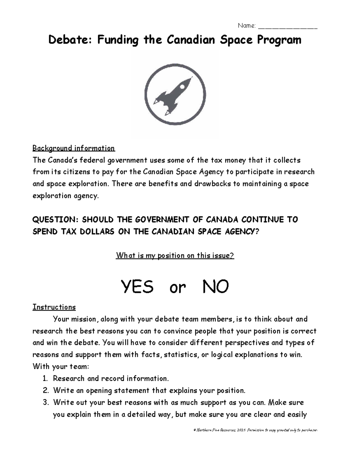 Debate: Funding the Canadian Space Program - Should Canada Invest ...