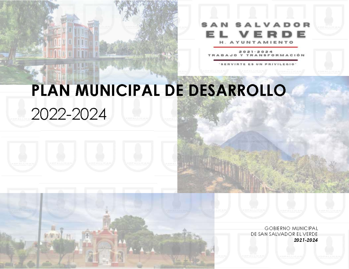 Plan Municipal de Desarrollo 2021-2024: San Salvador el Verde - Studocu