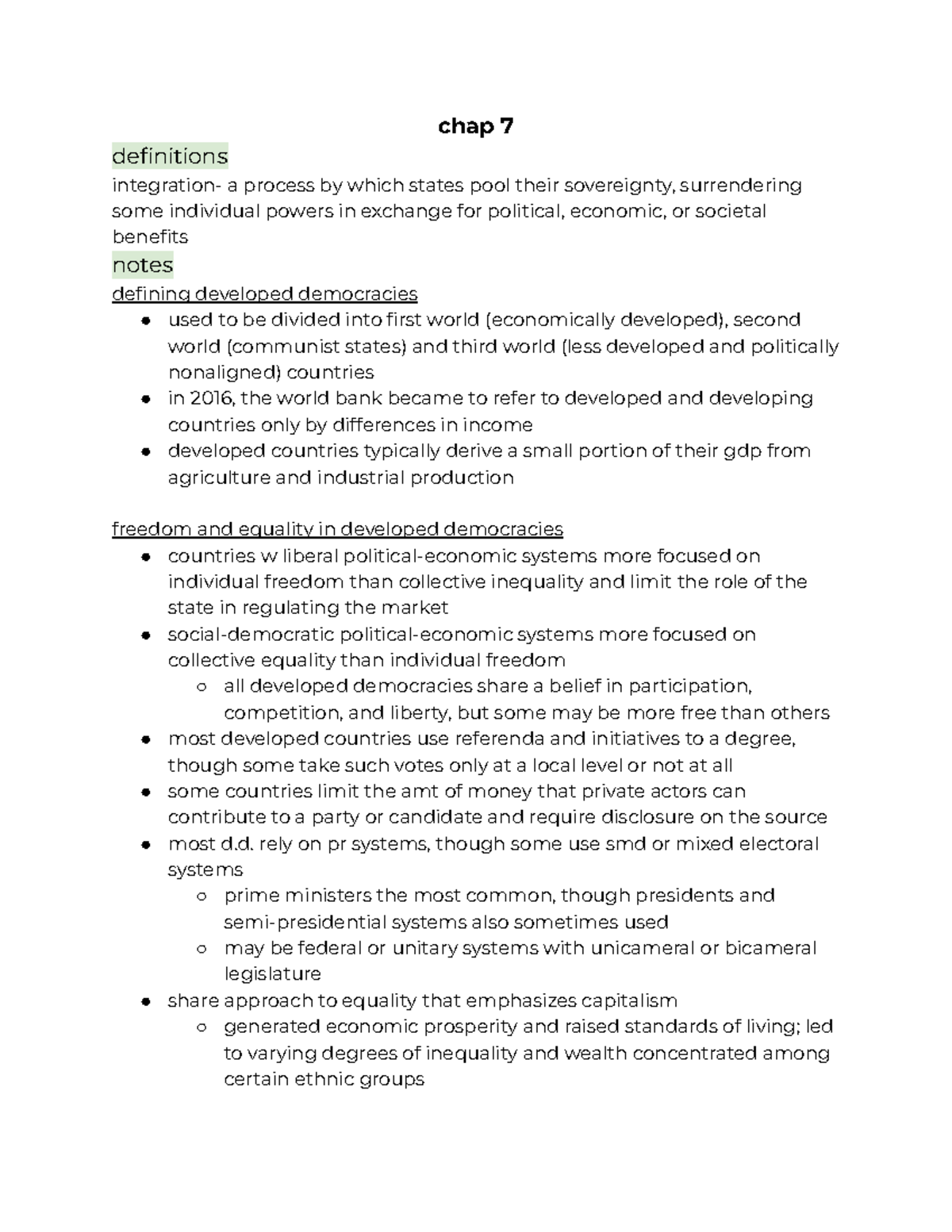 Copo week 5 - prof chris brown - chap 7 definitions integration- a ...