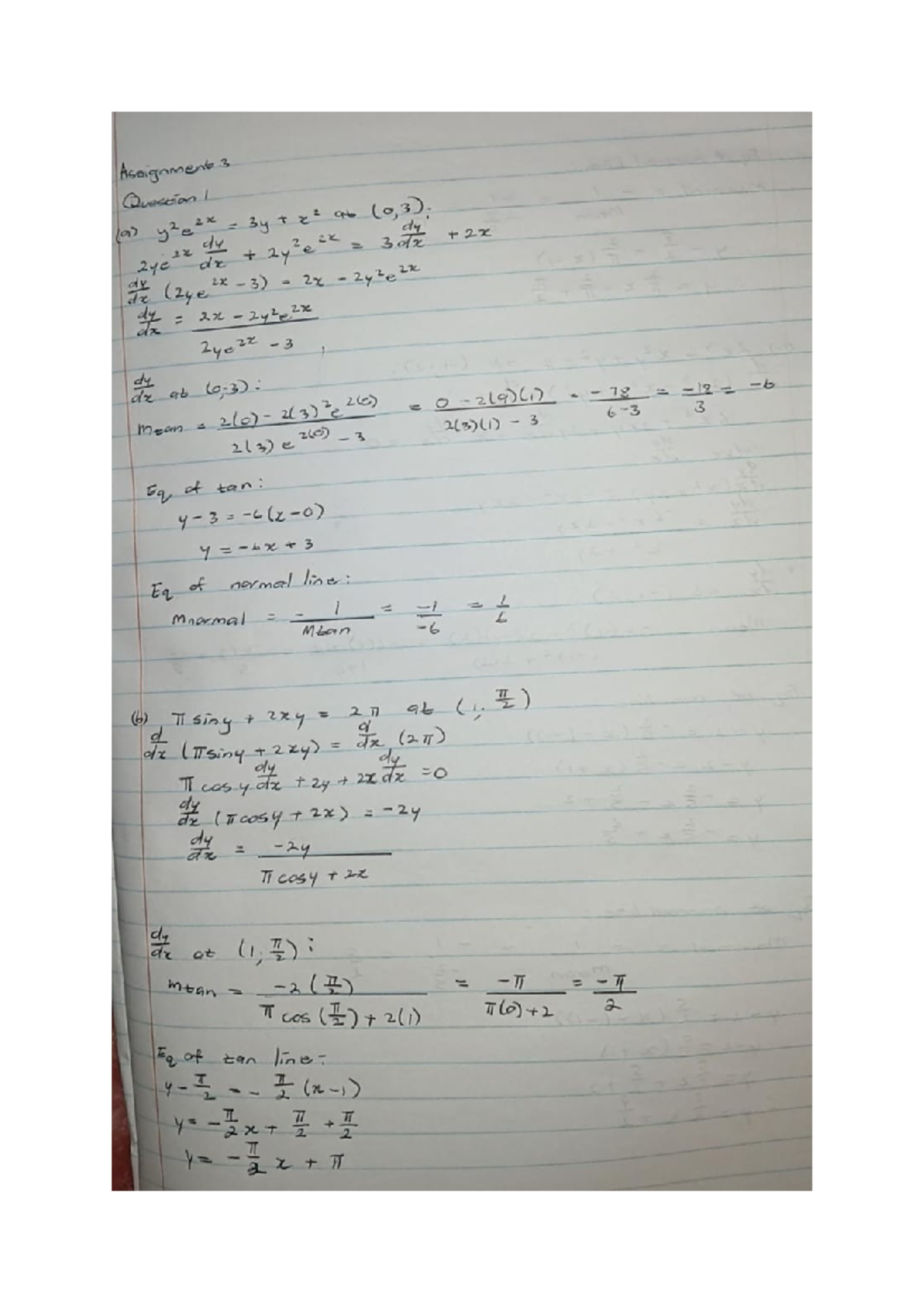 Mat 3 Assignment 3: Calculus Problems and Solutions - Studocu