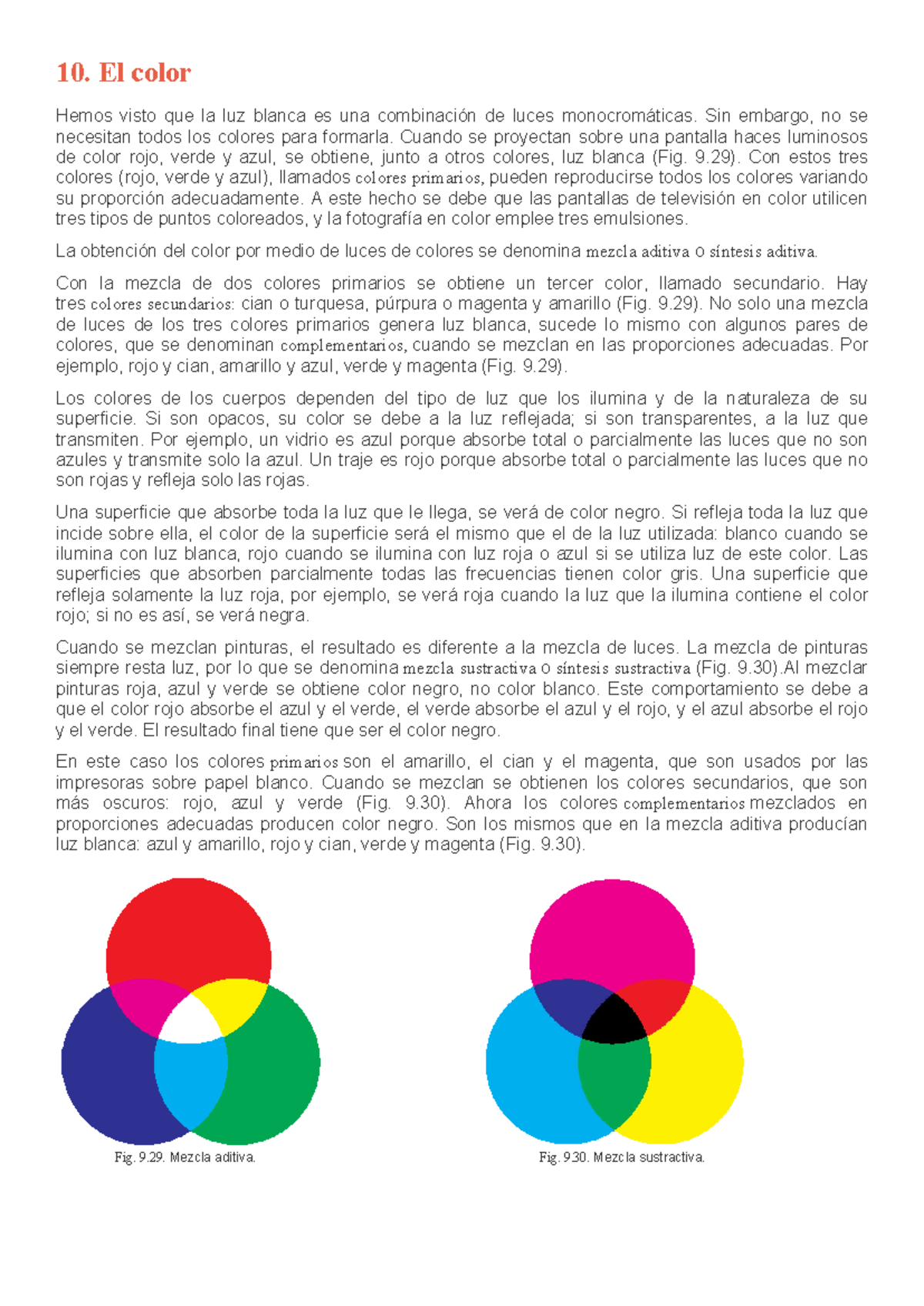 El color: Mezcla Aditiva y Sustractiva - HGF 101 - Studocu