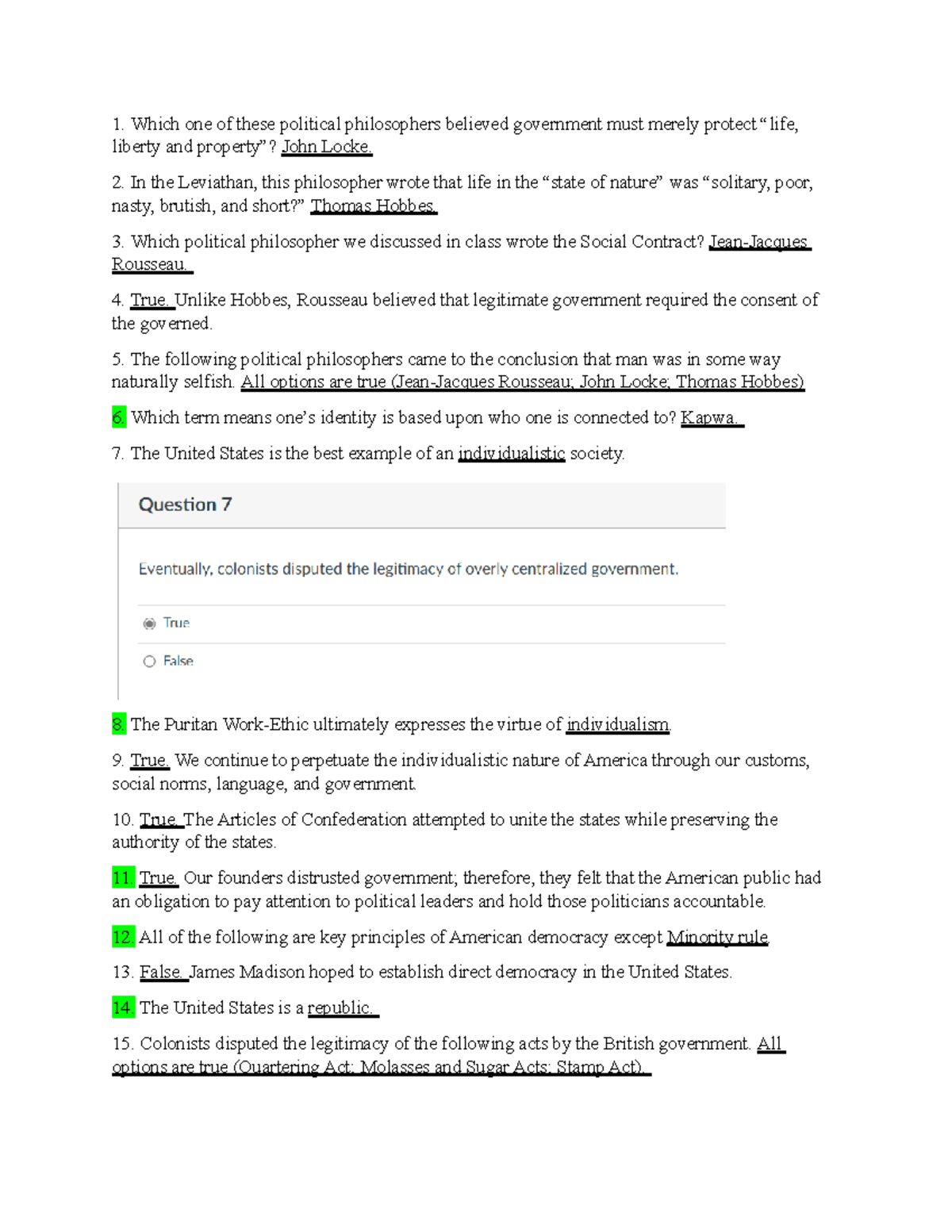 Political Philosophy Practice Exam 1 - Adrian Wise - Studocu