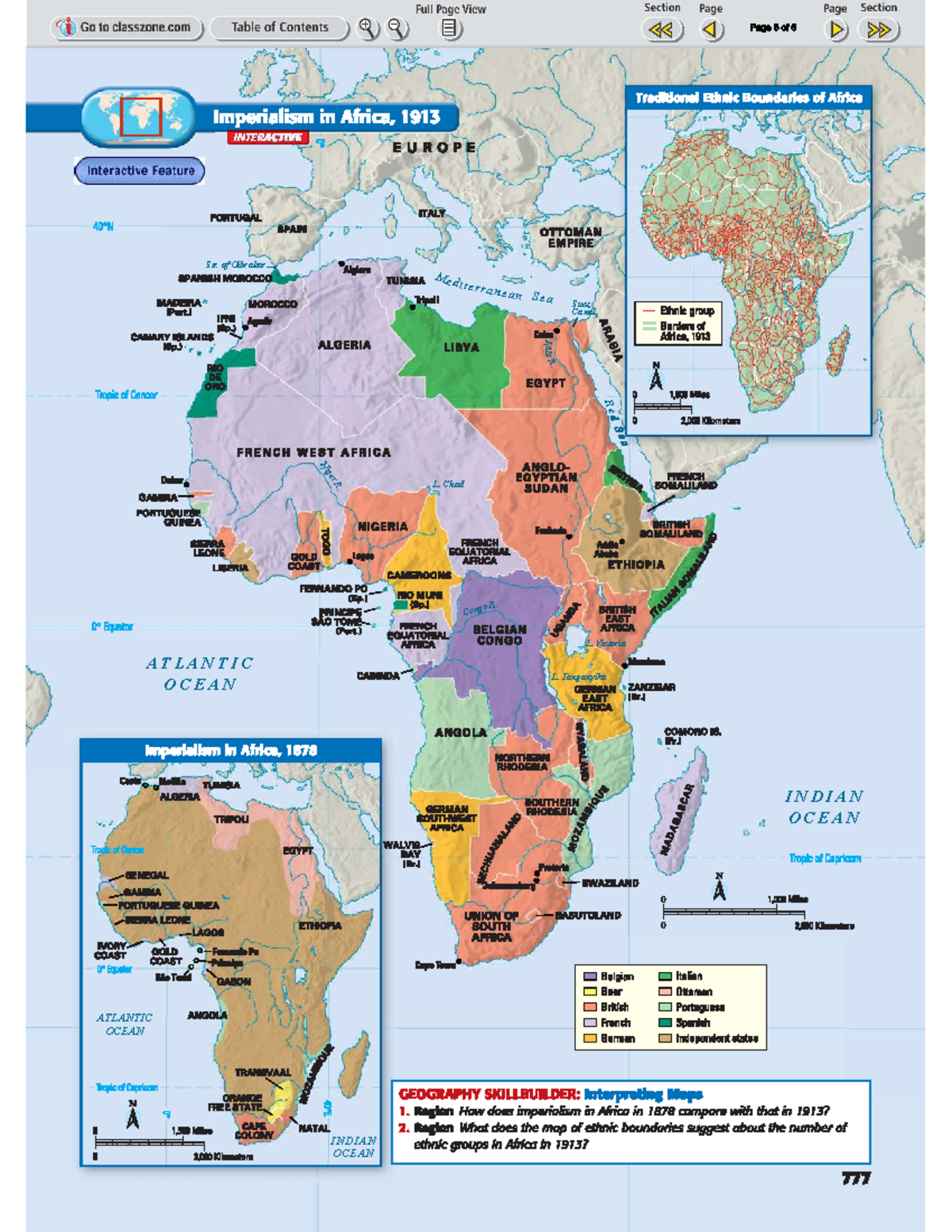 Map of Africa under Imperialism - A T L A N T I C O C E A N I N D I A N ...