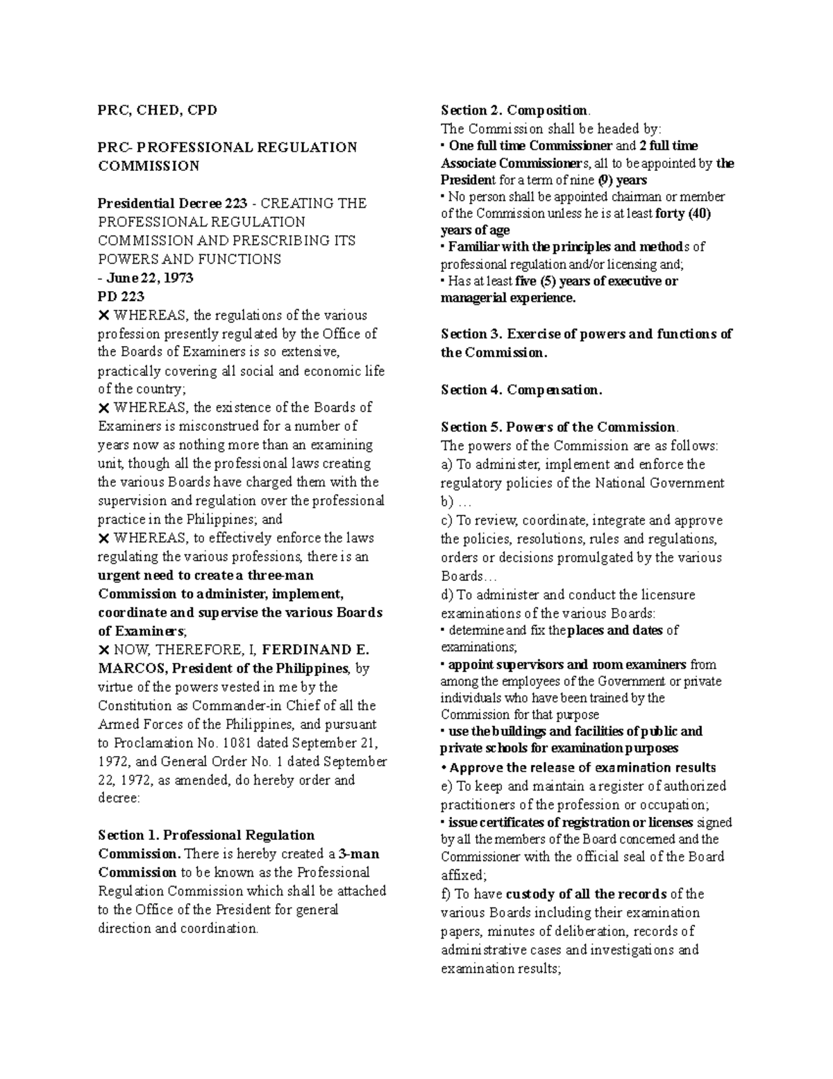 MTLB 2023: Comprehensive Reviewer Notes on Professional Regulation and ...