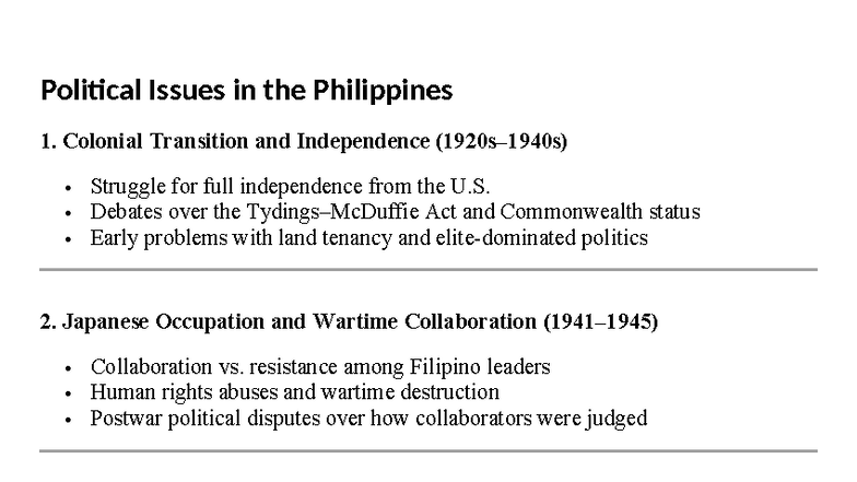 Lesson 8 new Political and Educational Issues in the Philippines 1 ...