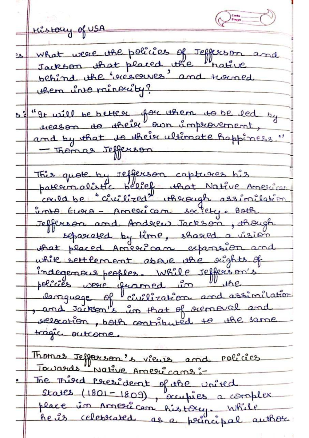 Jefferson & Jackson: Policies Impacting Native Americans - History ...