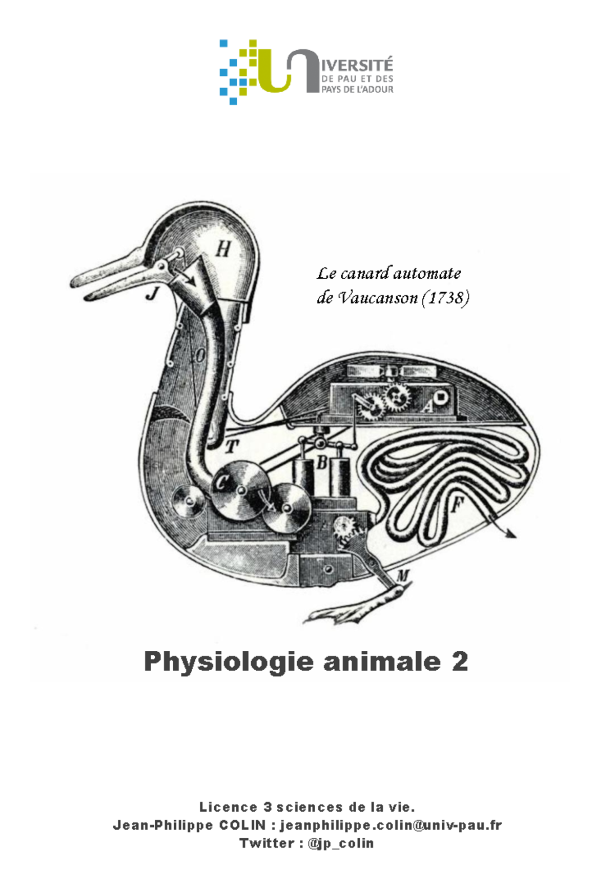 Fascicule CM - cours - Le canard automate de Vaucanson (1738 ...