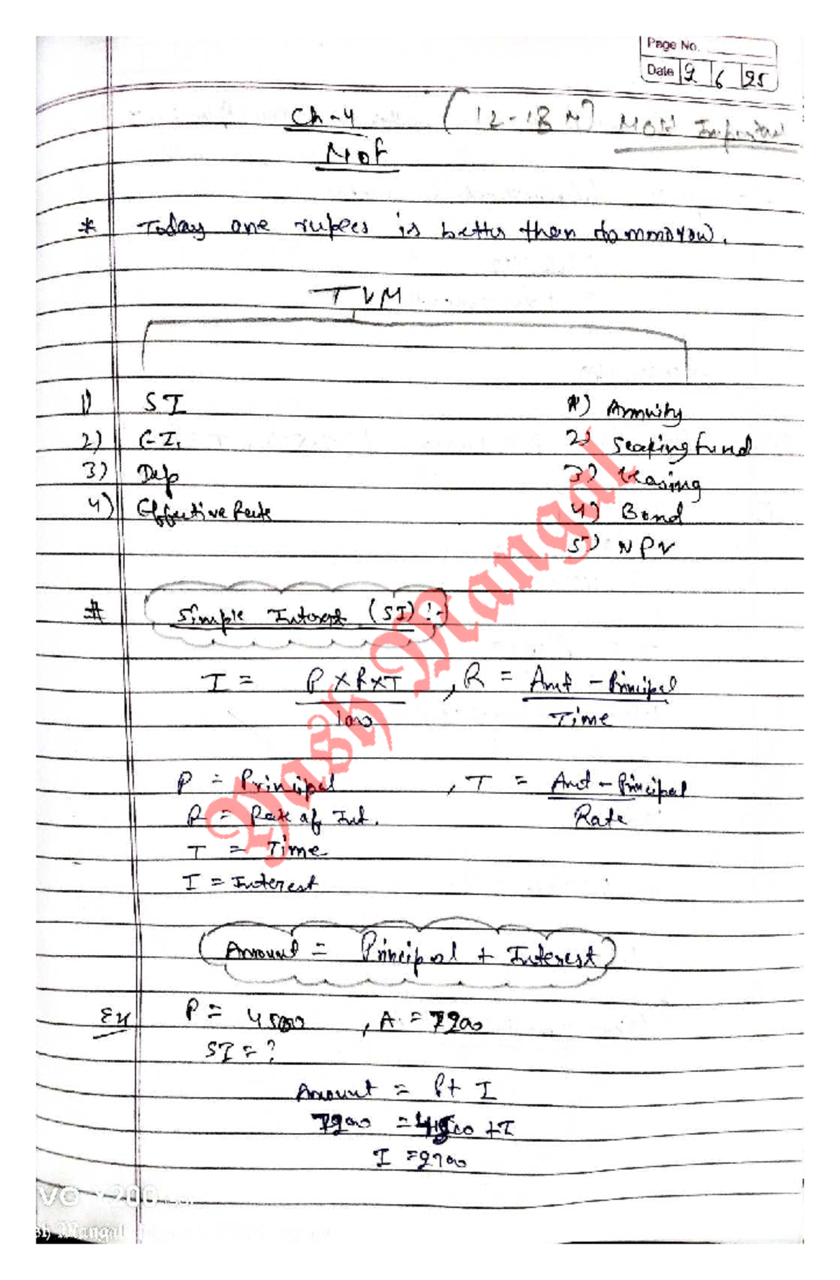 Mathematics of Finance: Key Concepts and Calculations (Course Code: TVM ...