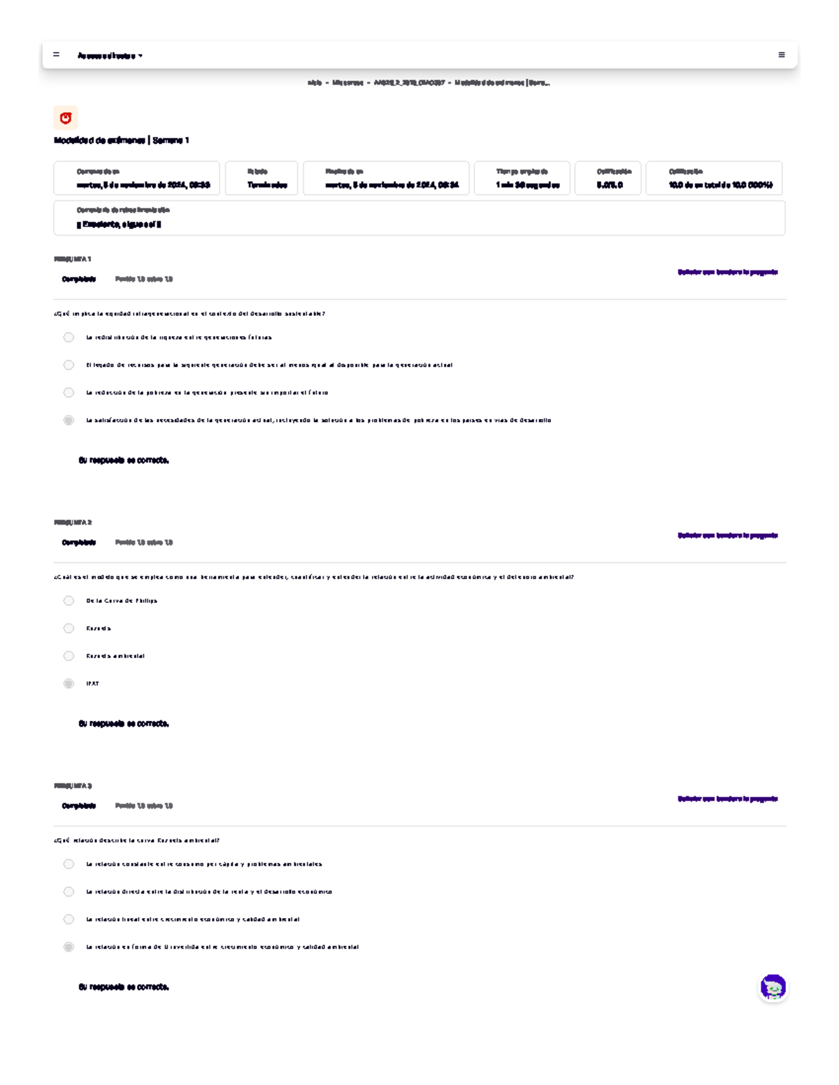 Modalidad de Exámenes AA025: Semana 1 - Revisión y Calificaciones - Studocu