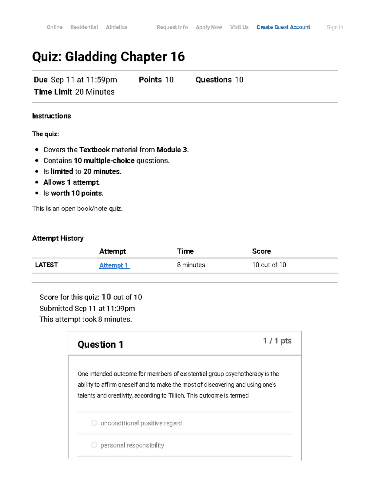 Gladding Chapter 16 Quiz Overview and Insights - Studocu