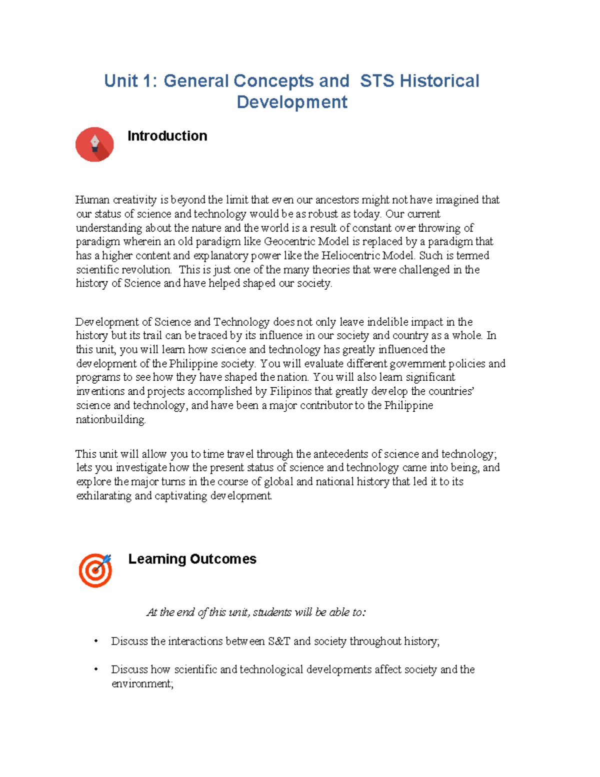 Act - World and Philippine inventions - Unit 1: General Concepts and STS Historical Development ...