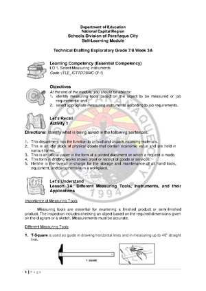 TLE8 SLM Q1M4 - tle - TLE (Technical Drafting) Quarter 1 – Module 4 ...