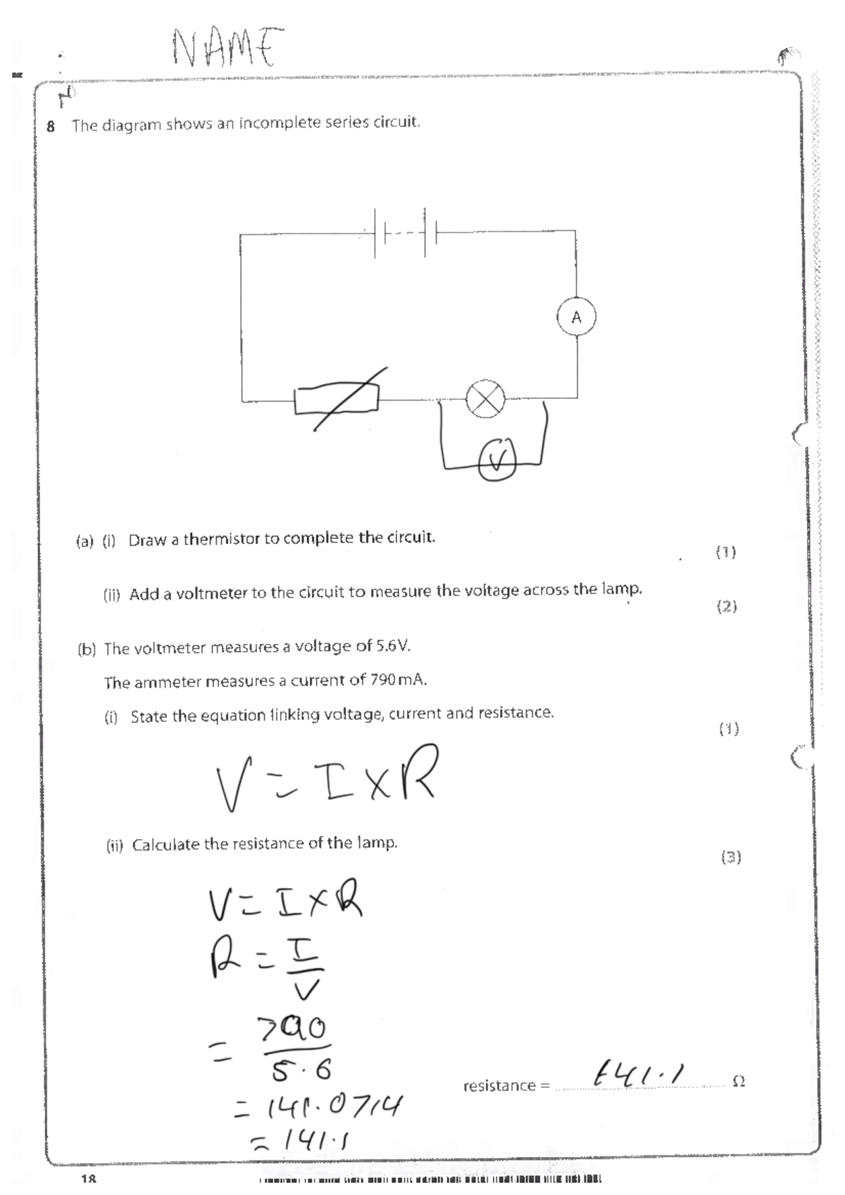 5B Prep: Investigating Resistance in Circuits - 25th Sept - Studocu