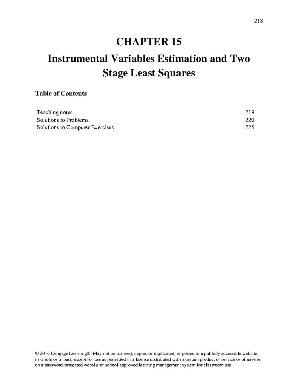 218 CH15: Instrumental Variables Estimation & 2SLS Teaching Notes - Studocu
