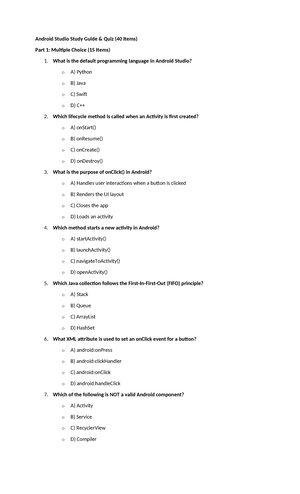 CS101: Lesson 1 - Mobile App Documentation Guidelines and Structure - Studocu