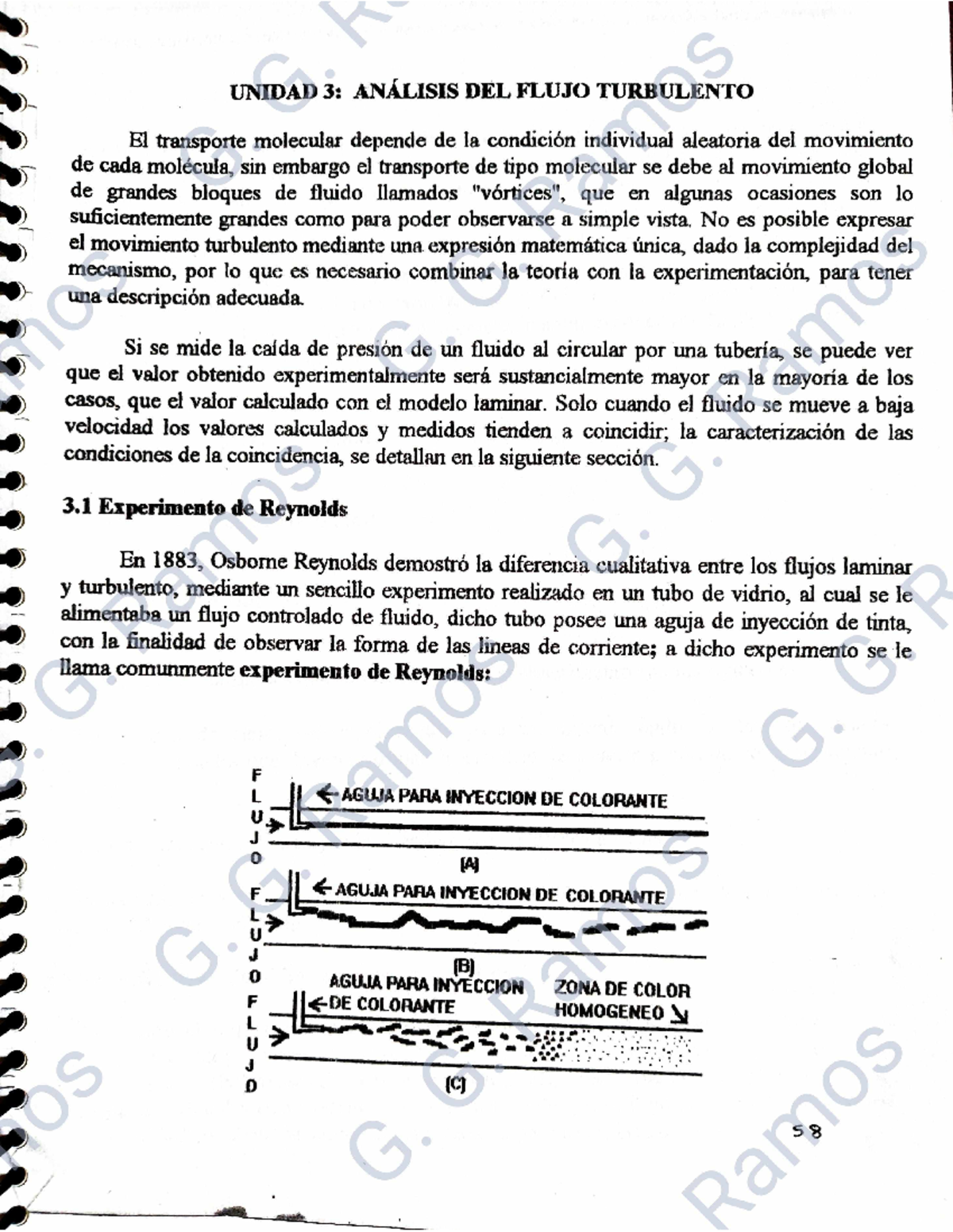 Tema 3: Análisis del Flujo Turbulento y Experimento de Reynolds - Studocu