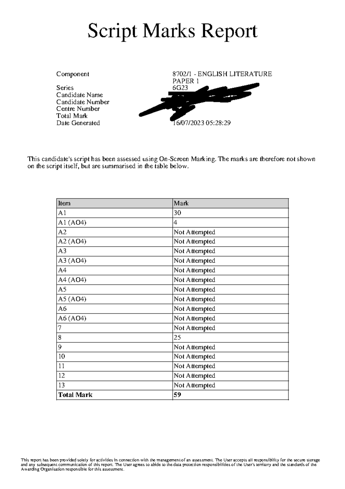 8702/1 ENGLISH LITERATURE MACBETH ESSAY MARKS REPORT - Studocu