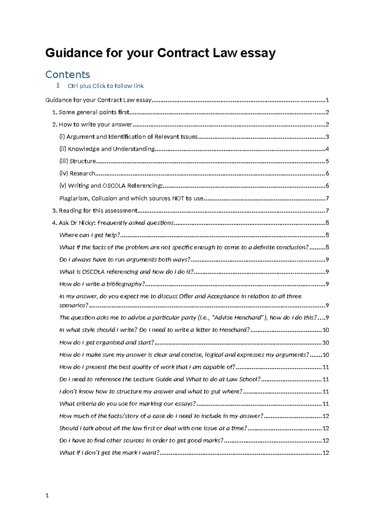 Contract Law 101: Summative Essay Guidance and Key Insights - Studocu