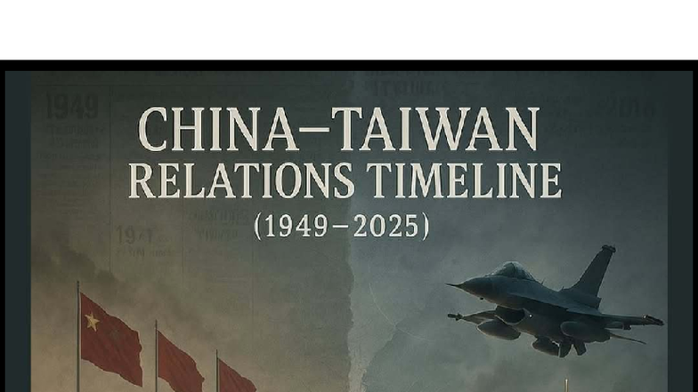 China-Taiwan Relations Timeline: Key Events from 1949 to 2025 - Studocu