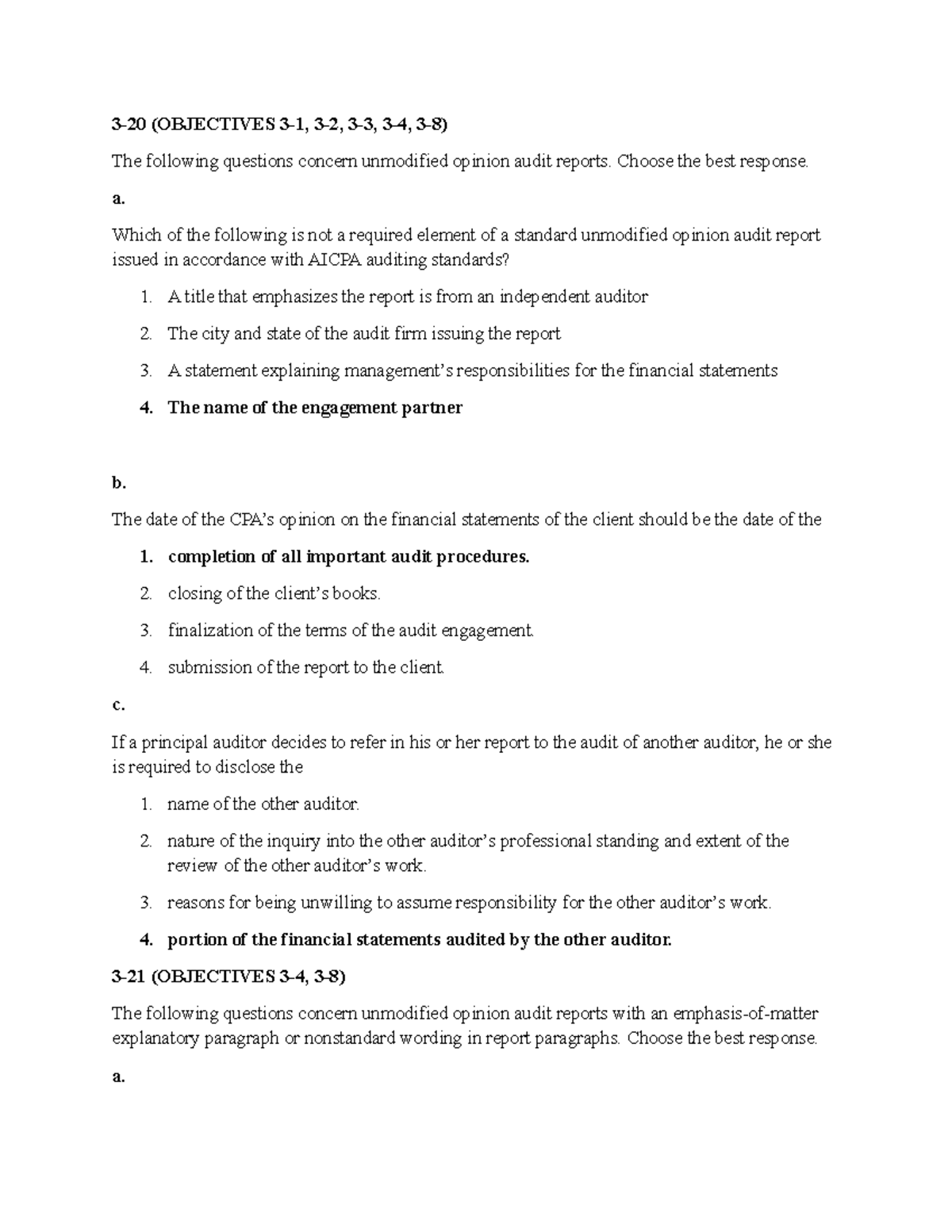 Chap 3 - Unmodified Opinion Audit Reports: Key Questions & Answers ...