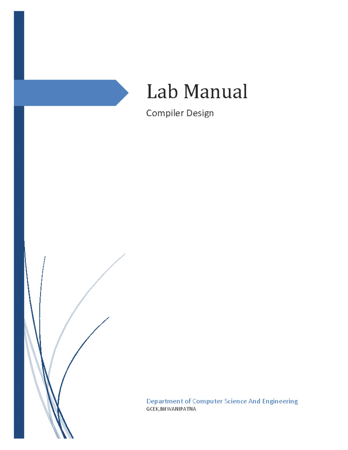 Compiler Design Lab - cd manual - COMPILER DESIGN LABORATORY MANUAL AND RECORD B (R18) (III YEAR ...