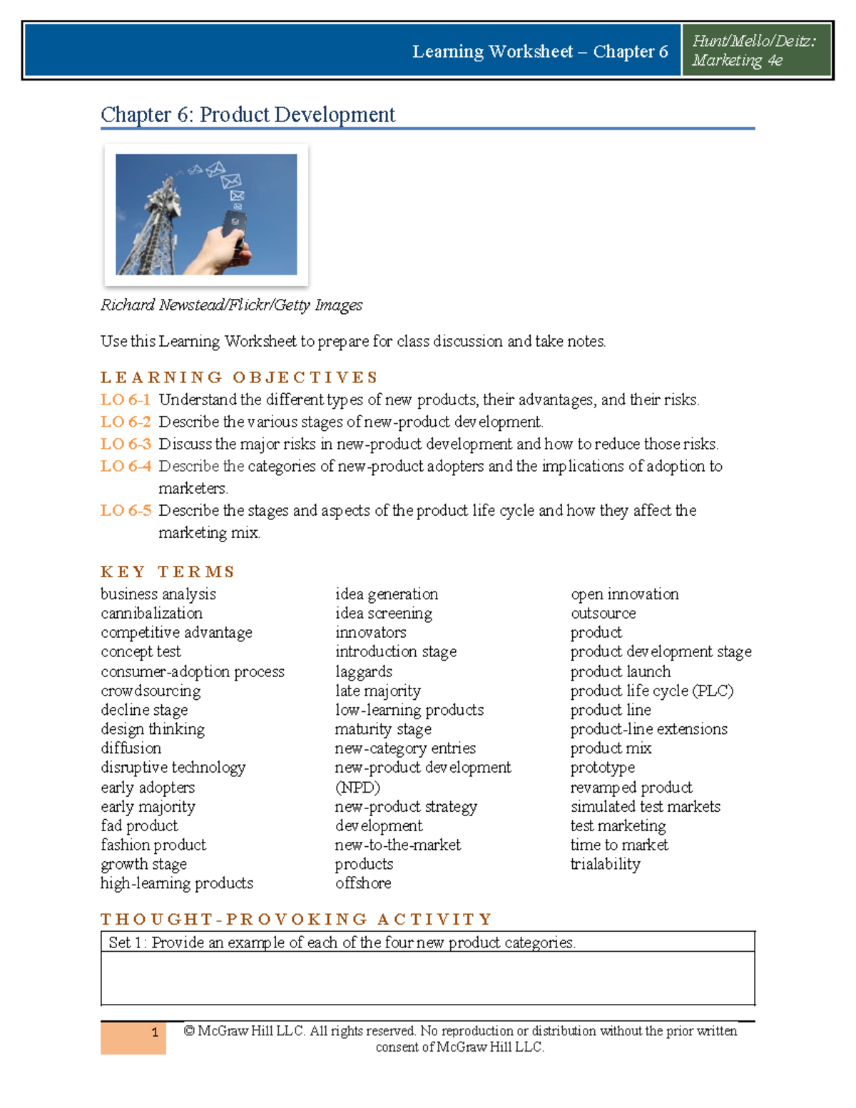 New Product Development Strategies - Learning Worksheet (MKT 101) - Studocu