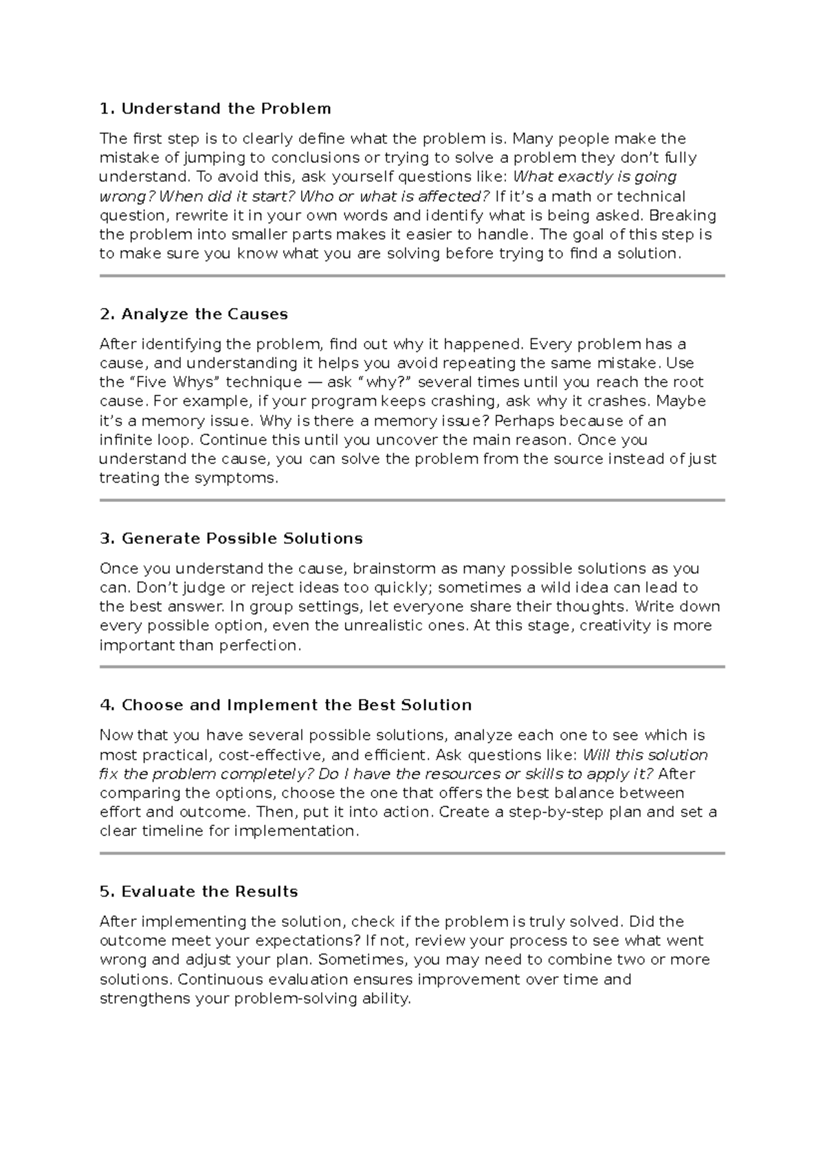 BMAN 223: Effective Problem-Solving Strategies - Studocu