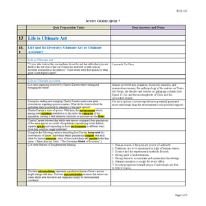 Study Guide Quiz 3 - STUDY GUIDE: QUIZ 3 Quiz Preparation Tasks: Your ...