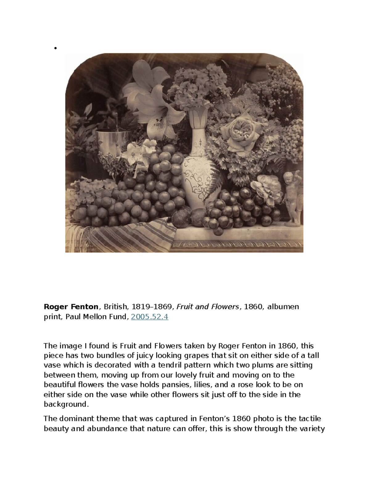 2-2 - ..... - Roger Fenton, British, 1819–1869, Fruit and Flowers, 1860 ...