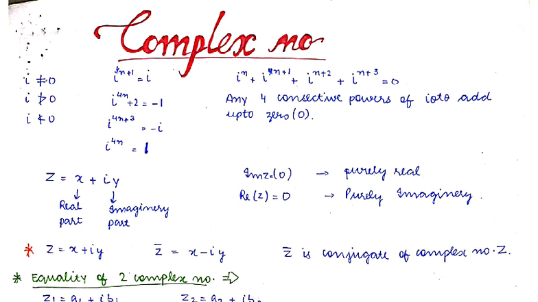 Complex Numbers: A Comprehensive Guide for Air Jee Neet Students - Studocu