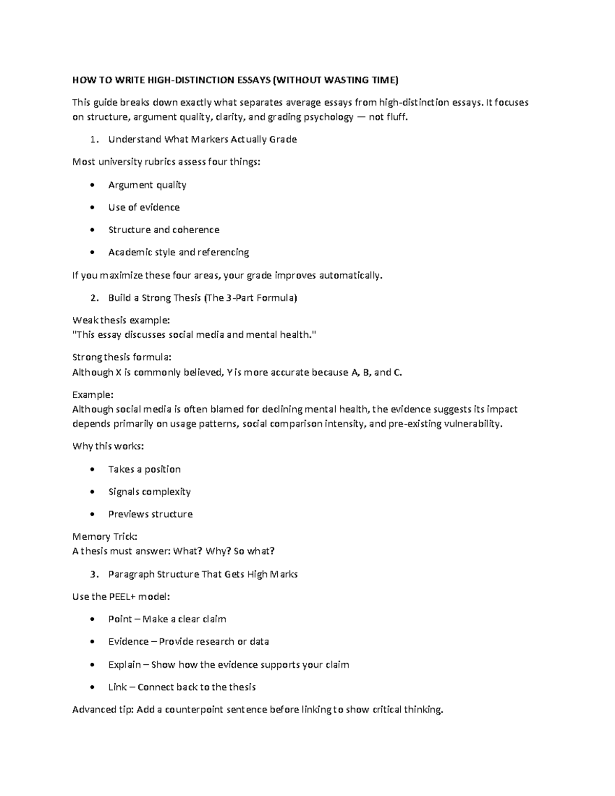 Effective Essay Writing Guide: Step-by-Step Process - Studocu