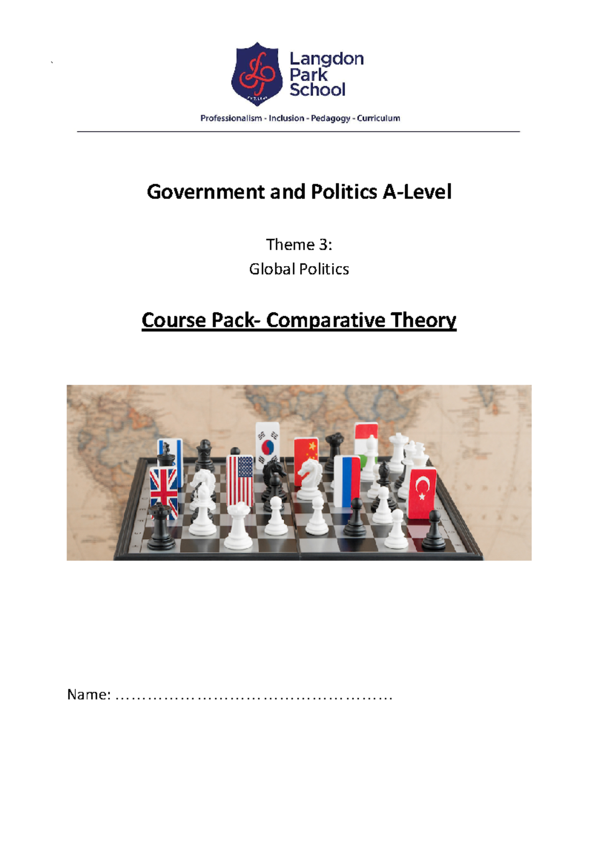 A-Level Government and Politics: Comparative Theory Overview (Paper 3 ...